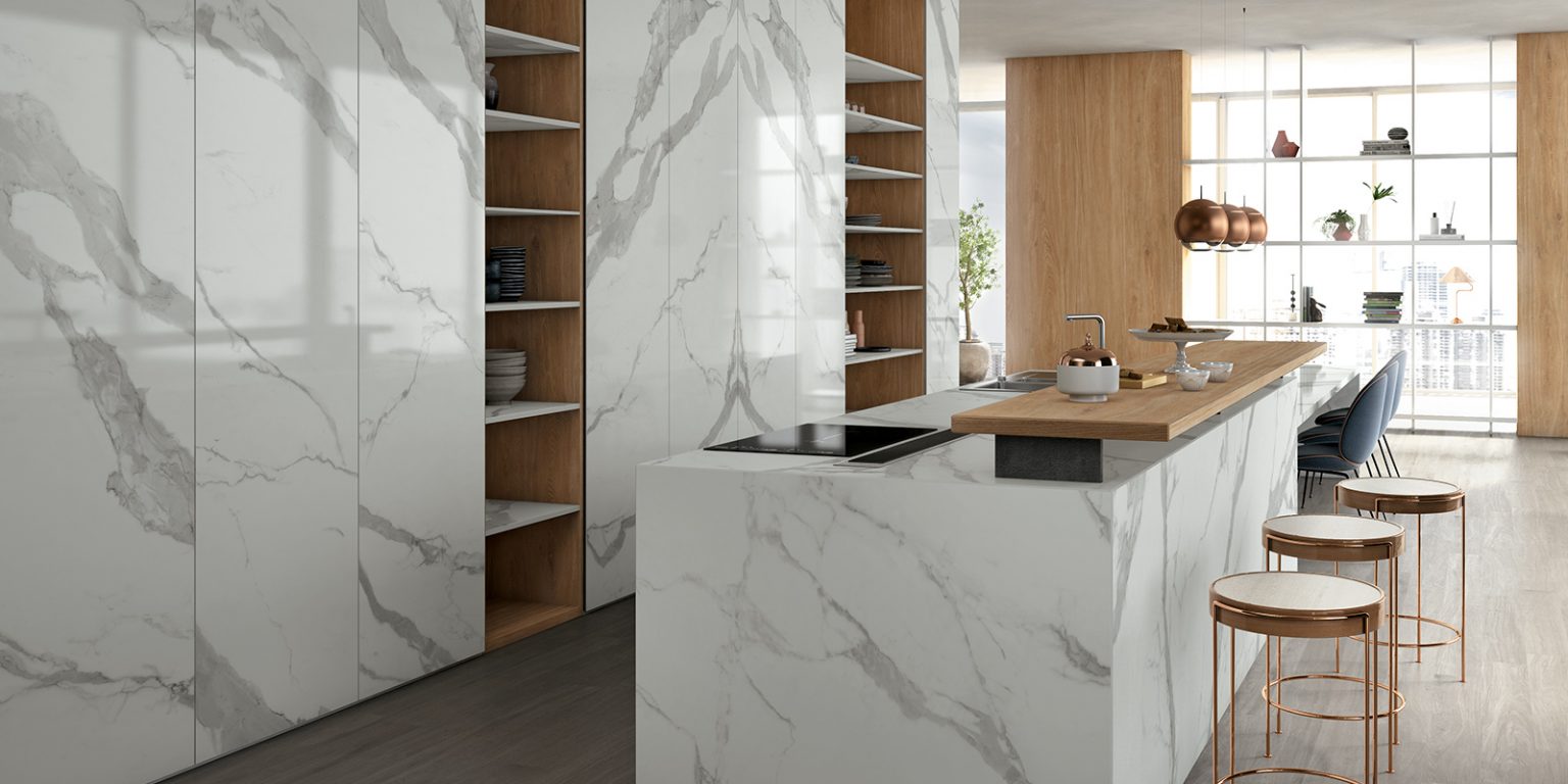 Top cucina in Gres: il marmo Calacatta - Infinity - The Engineered Surface Top cucina in Gres: il marmo Calacatta - Infinity - The Engineered Surface